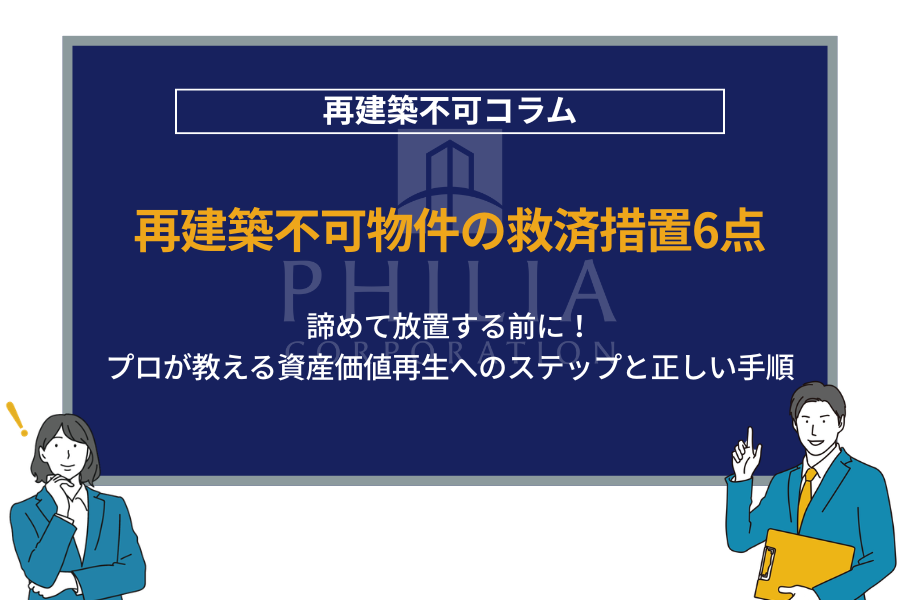 再建築不可物件の救済措置とは？6つの救済措置をプロがわかりやすく解説